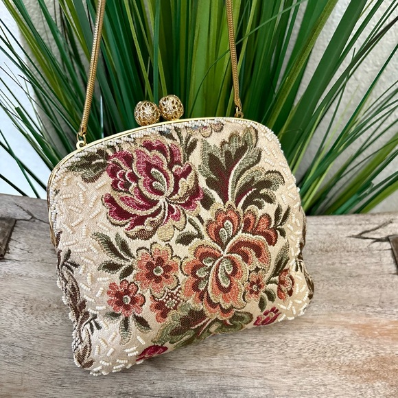 Walborg | Bags | Vintage Walborg Hand Beaded Floral Bag | Poshmark